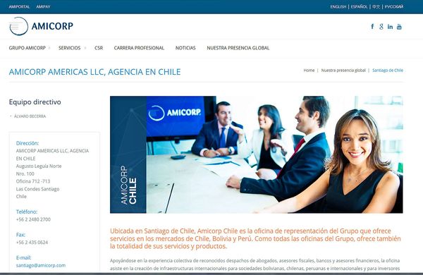 En los últimos años, Amicorp abrió oficinas en islas mauricio (2012), Mónaco (2013), operaciones ...