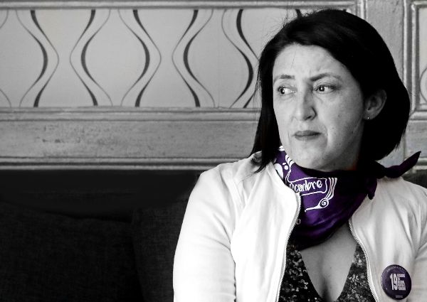 Claudia Neira, de la Coordinadora 19 de Diciembre. FOTOS: ALEJANDRO BALART